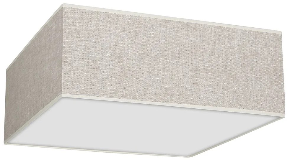 Stropní svítidlo Lino Square, 1x lněné stínítko, (bílé plexisklo), (50cm)