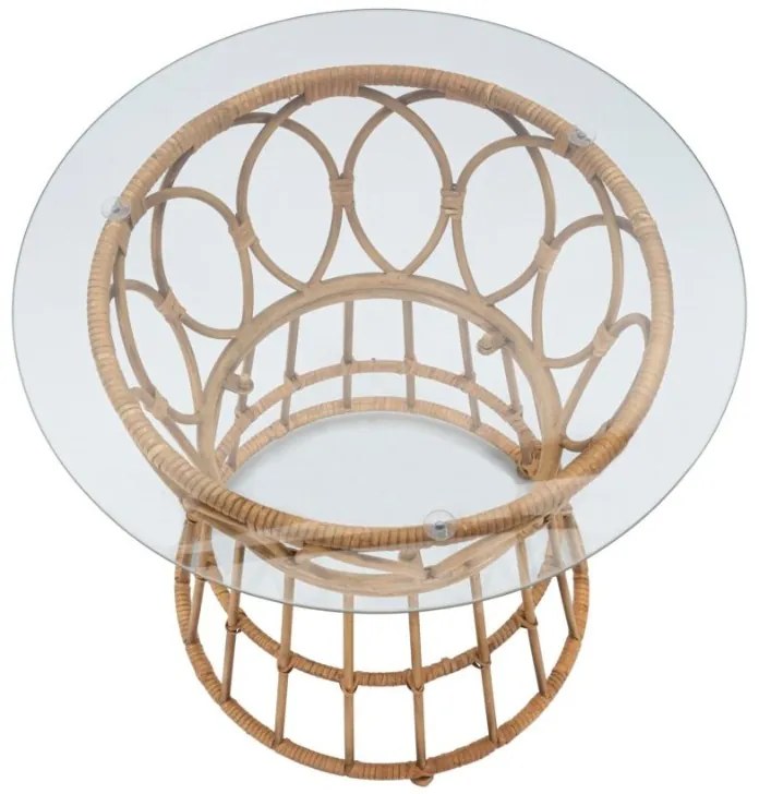 Designový konferenční stolek Gennipha 50 cm hnědý