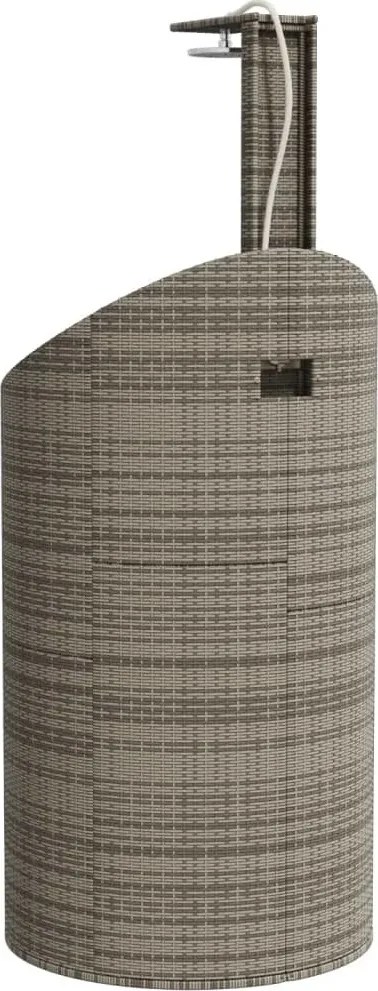 vidaXL Venkovní sprcha 100 x 100 x 241,5 cm polyratan a akácie [368214] Barva: Černá