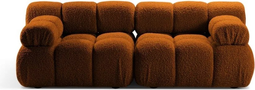 Modulární pohovka z textilie bouclé v terakotové barvě 188 cm Bellis – Micadoni