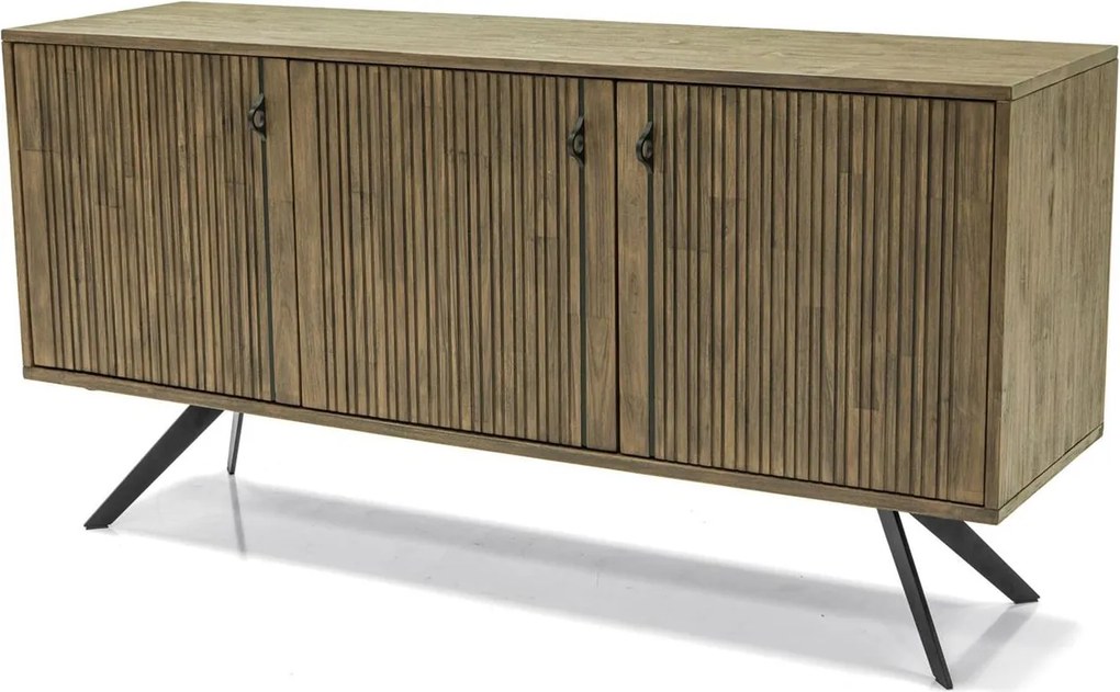 Komoda Massa 160 cm z masivu hnědá/grafit