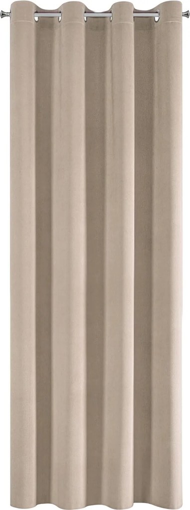 ZÁVĚS NA KROUŽCÍCH MEGI 140X250 CM BÉŽOVÁ