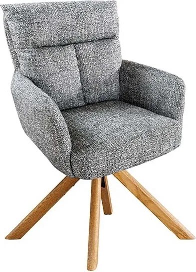 Designová otočná židle Maddison zelená / dub