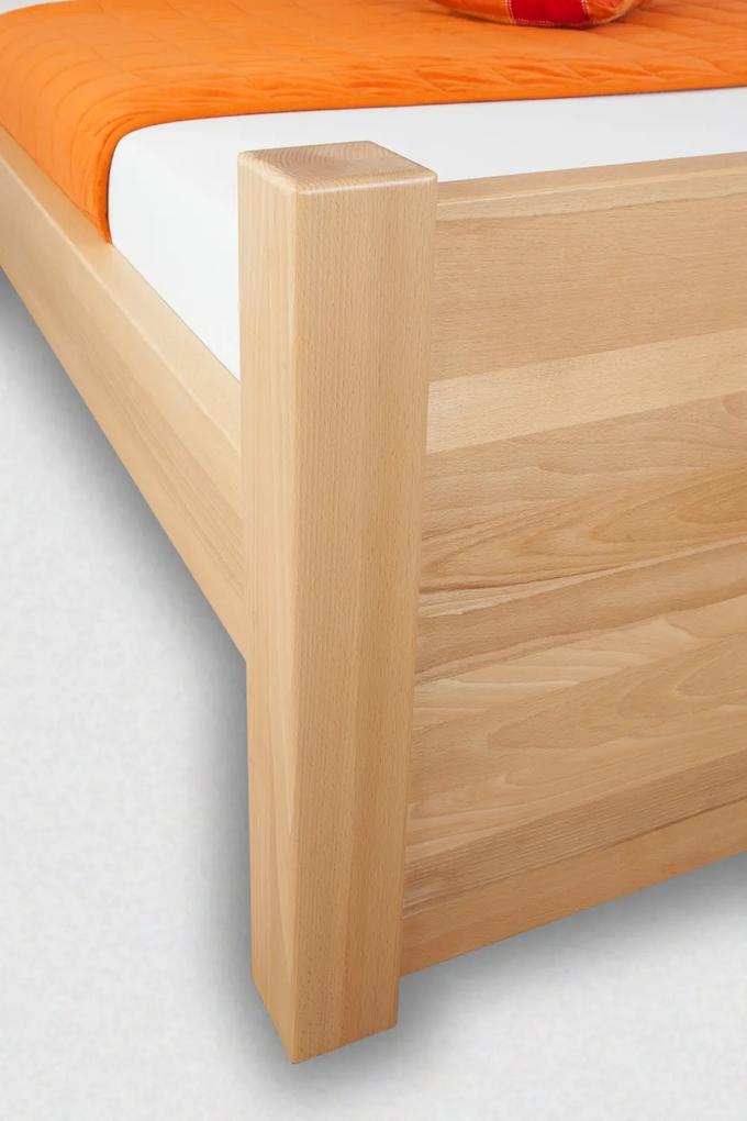 Krajča Manželská postel z masivu Laguna 160 x 200 cm Povrchová úprava: Bílá, Druh dřeva: Dub