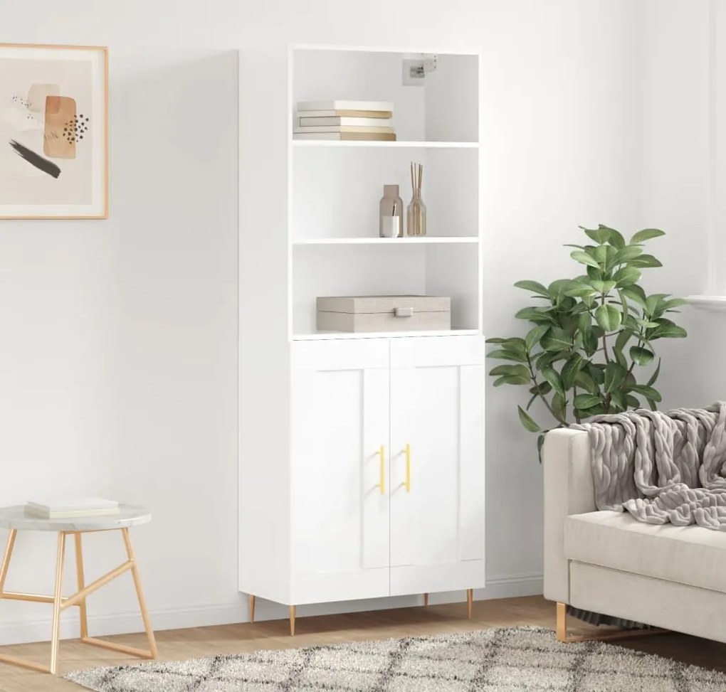 vidaXL Skříň highboard 69,5 x 34 x 180 cm kompozitní dřevo [3189941] Barva: Betonová šedá