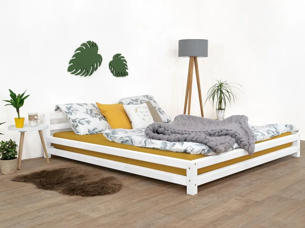 Moderní postel MODERN 160x200 SMRK / BOROVICE - Přírodní