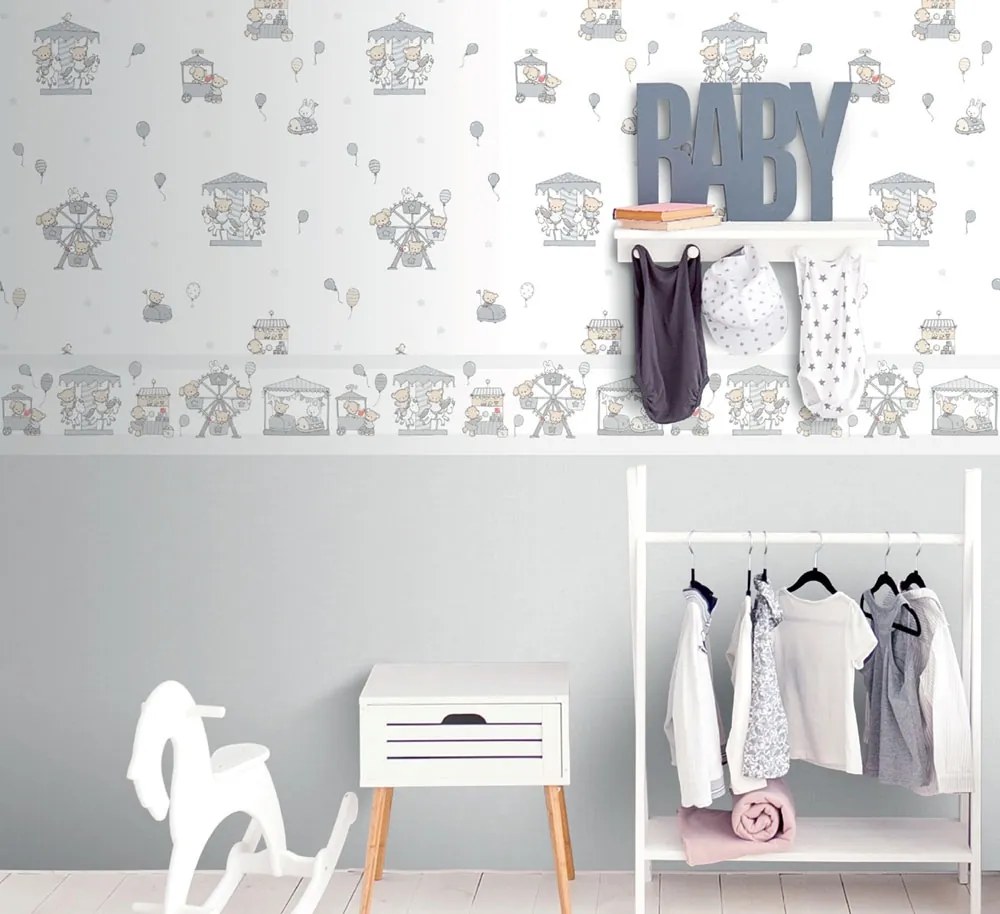 Samolepící dětská tapetová bordura 240-3, Lullaby, ICH Wallcoverings