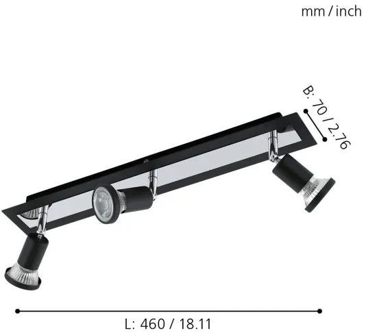 Eglo 94965 - LED Bodové svítidlo SARRIA 3xGU10-LED/5W/230V