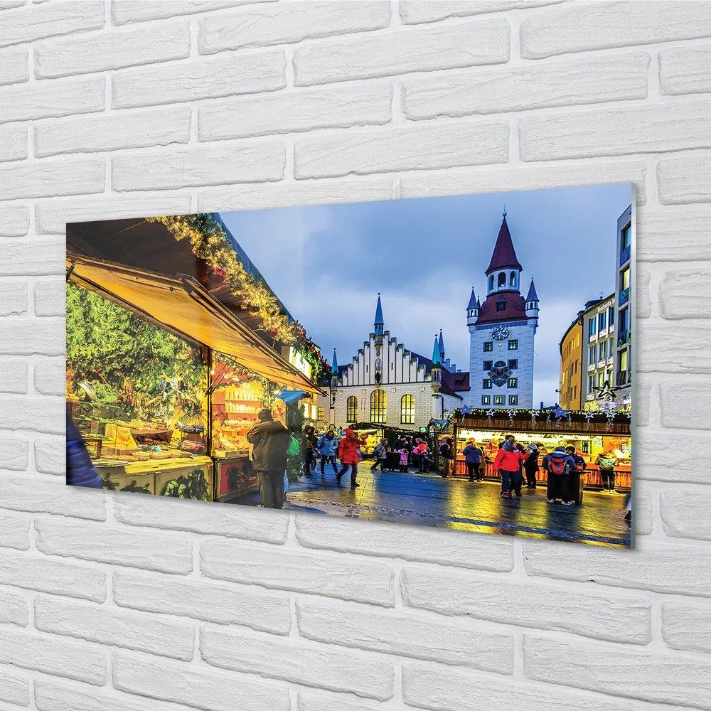 akrylový obraz Německo Old Market prázdniny 125x50 cm