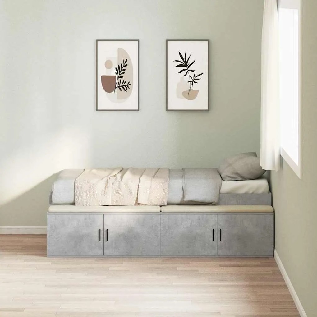 Rám postele Betonově šedá 80 x 200 cm Kompozitní dřevo 3335200