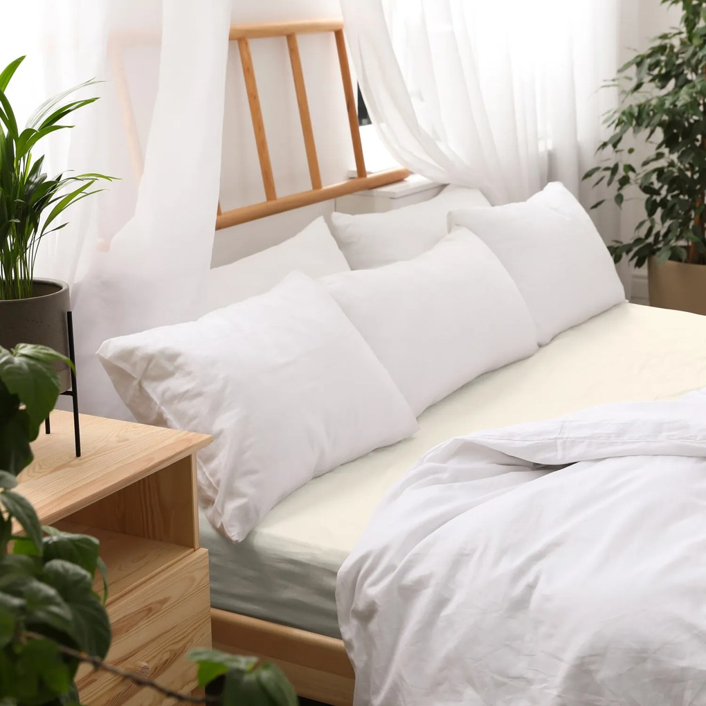 JERSEY PROSTĚRADLO PREMIUM 90X200 CM PŘÍRODNÍ