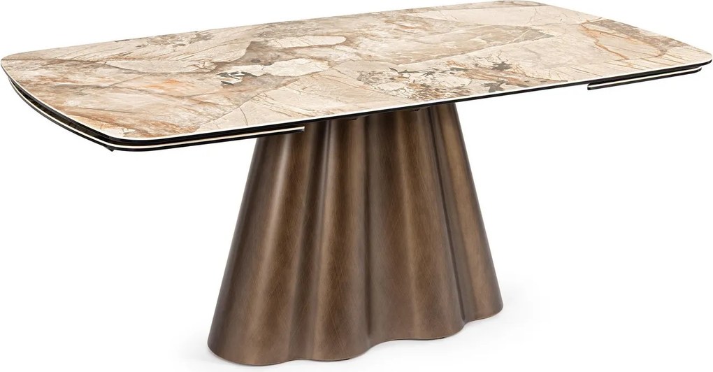BIZZOTTO Rozkládací jídelní stůl MIRVANA měděný 180-260x90 cm 0731311