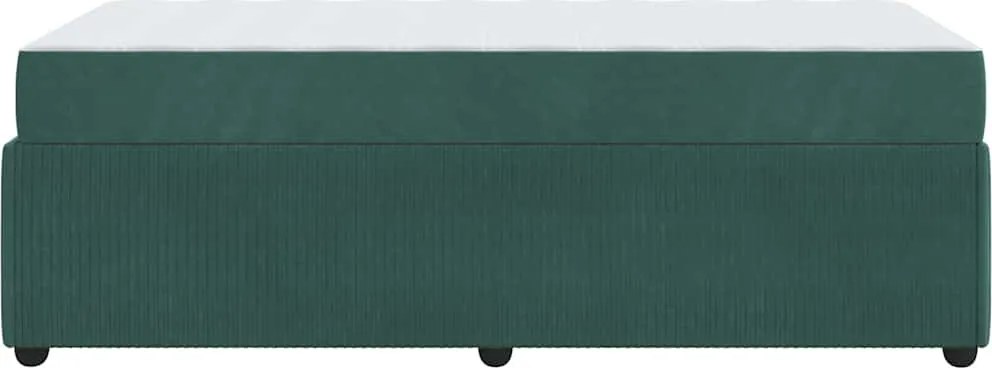 Rám postele Tmavě zelená 100 x 200 cm textil 3398363