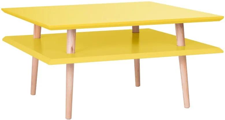 Žlutý konferenční stolek Ragaba Square, 68 x 68 cm