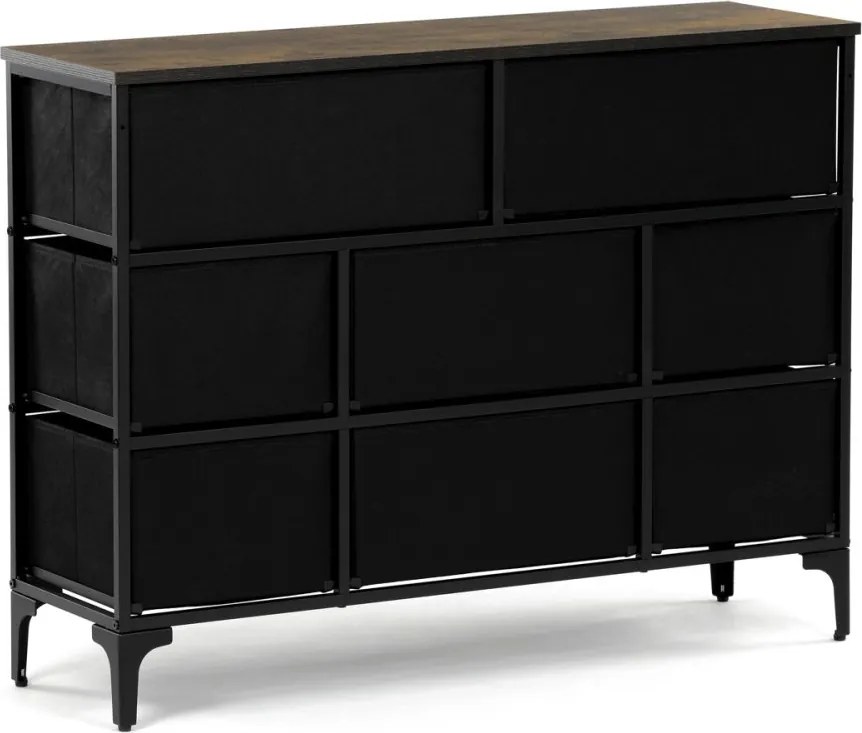 Komoda AUK-W2104 BK, mdf, vícebarevná (103 x 30) cm