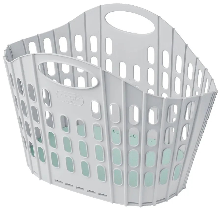 Šedo-zelený složitelný koš na prádlo Addis Flat Folding Laundry Basket