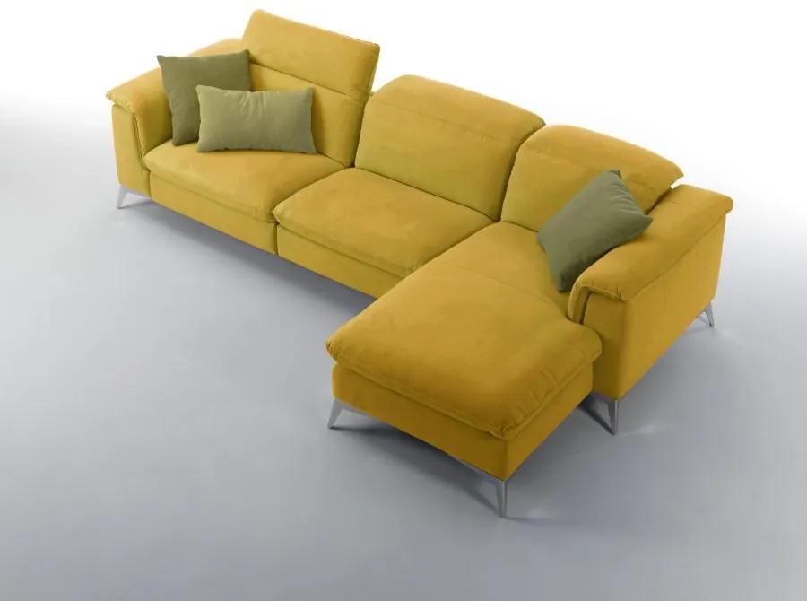 Pregio Italia sofa&relax Rohová sedací souprava SOLUTION Provedení: 2 místná + lehátko, Vzorník látek: tekno fibra 22 navy blue