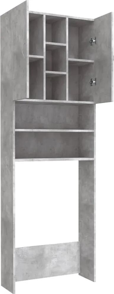 vidaXL Skříňka nad pračku 64 x 25,5 x 190 cm [808426] Barva: Betonová šedá
