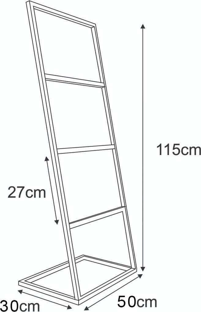 Žebřík na ručníky-béžová barva KS-49/115x50x30 cm