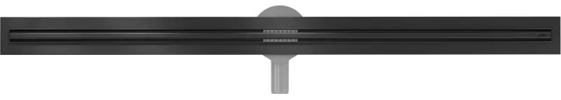 MEXEN Flat nerezový sprchový žlab s rotačním 360° sifonem 180 cm, vzor SLIM, černá matná, 1741180