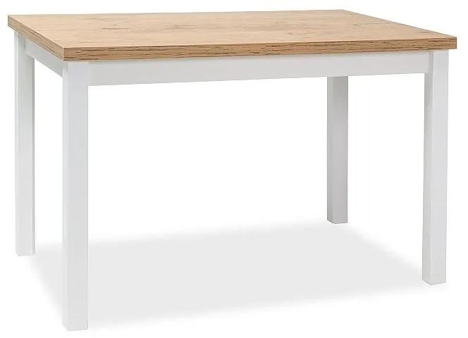 Jídelní stůl Adam 120 x 68 cm, dub lancelot / bílá