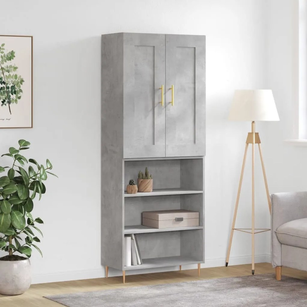 vidaXL Skříň highboard 69,5 x 34 x 180 cm kompozitní dřevo [3200061] Barva: Bílá