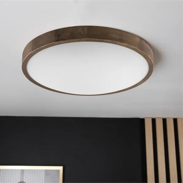 Brilagi - LED Stropní svítidlo CARVALHO SLIM 3xE27/60W/230V dub ořech pr. 47 cm