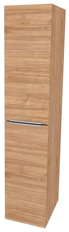 Mereo Mailo, koupelnová skříňka vysoká 170 cm, chrom madlo, Multidecor, Light Select Walnut CN594LPLSW1