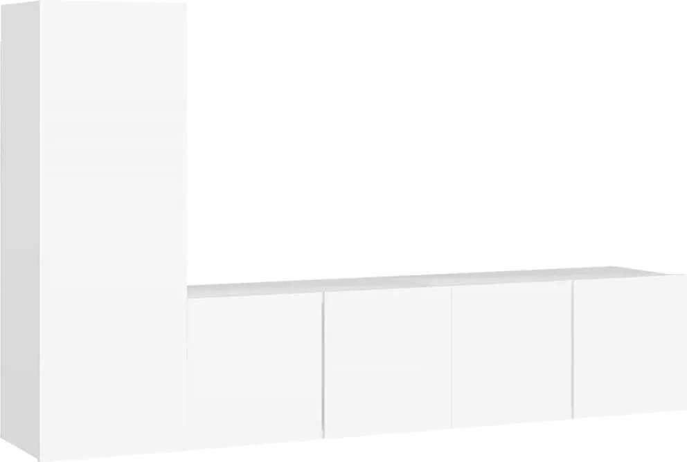 3dílný set TV skříněk bílý kompozitní dřevo 3078673