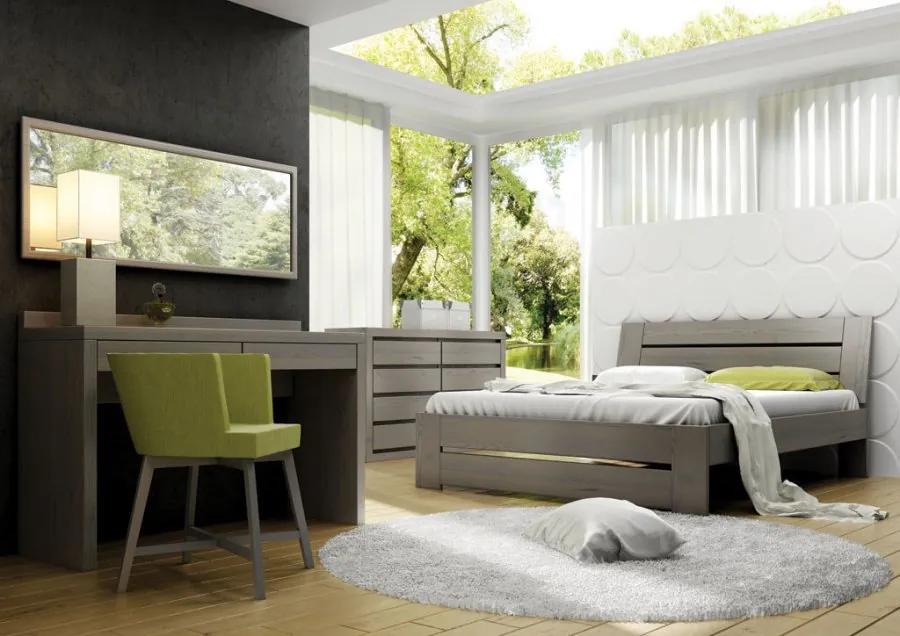 Casarredo - Komfort nábytek Masivní postel KL-192, 140x200, dřevo buk, výběr moření | barva: moření gray