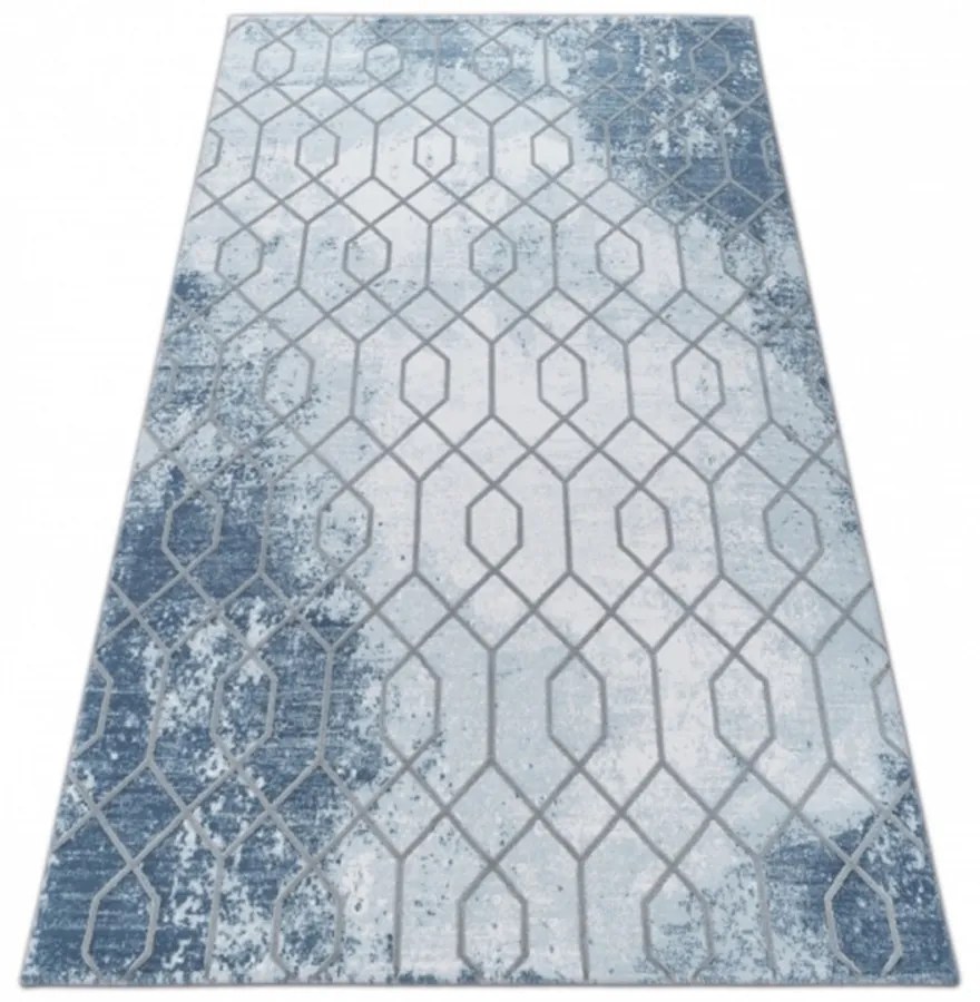 Luxusní kusový koberec akryl Henry modrý, Velikosti 80x150cm