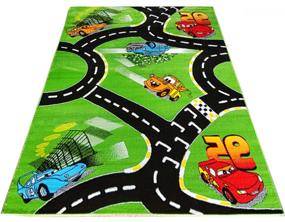 Dětský kusový koberec Cestičky zelený, Velikosti 100x200cm