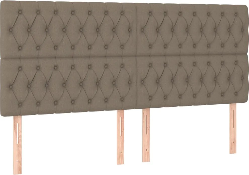 Box spring postel s matrací taupe 200x200 cm textil 3136865