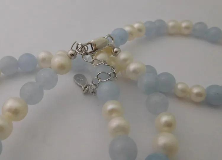 Luxusní dámský perlový stříbrný náhrdelník s kultivovanými perlami 43+5cm 030853500001
