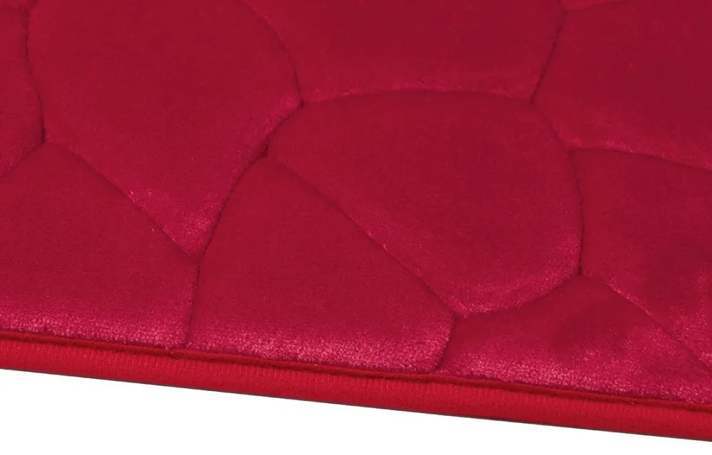 BO-MA, Protiskluzová koupelnová předložka 3D 0133 Red, 40x50, červená, koupelna
