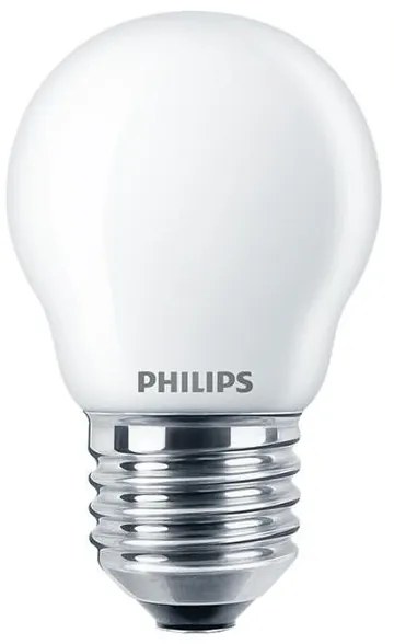 LED žárovka Koule LED P45 E27 4,3W = 40W 470lm PHILIPS Teplá 2700K