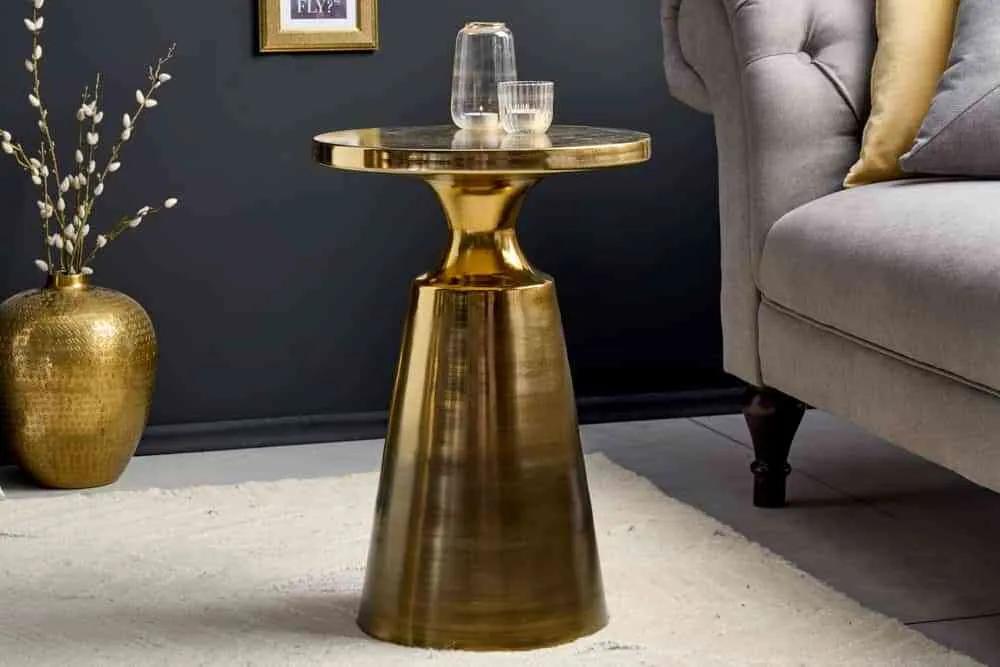 invicta interior Odkládací stolek Abstract 40cm zlatá s patinou 43231