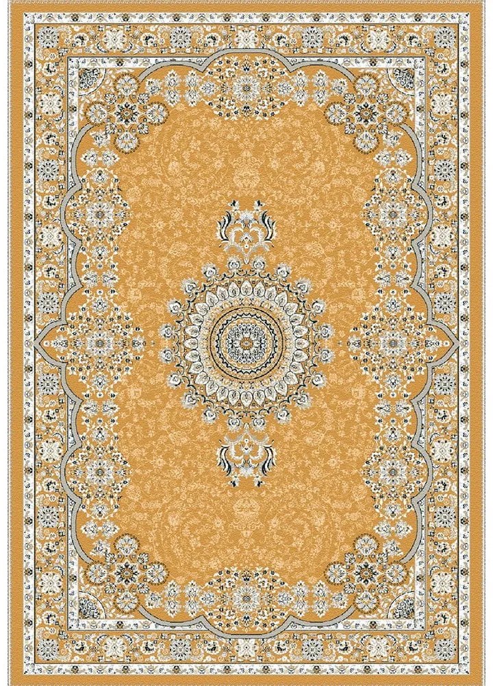 Žlutý koberec Vitaus Luka, 50 x 80 cm