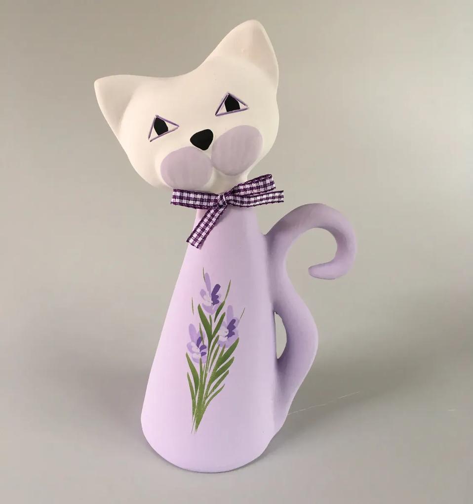 Kočka malá - fialová s levandulí
