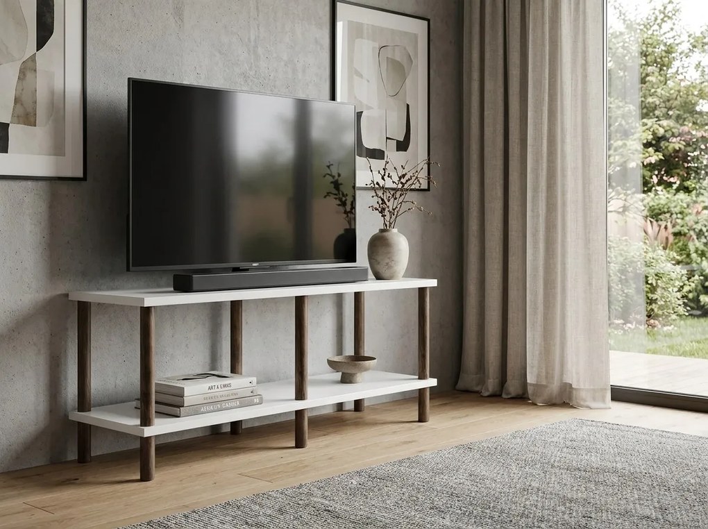 TV stolek SOLE 120 cm, bílá