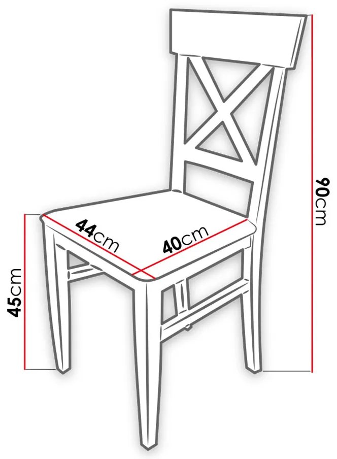Jídelní set 6+1 MOVILE 22 - ořech / béžová ekokůže