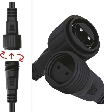Propojovací vánoční řetěz bez zdroje EMOS Connecting D1AW03 ZY1440 100LED 10m teplá bílá