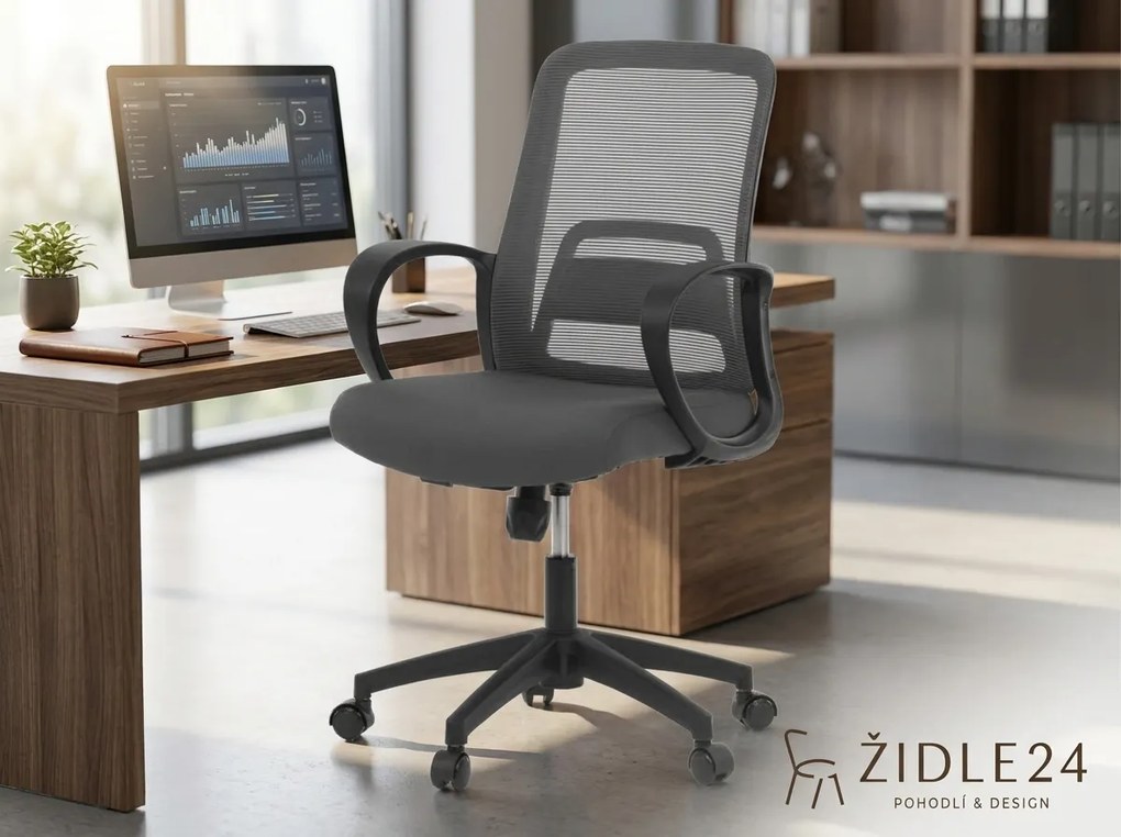 Kancelářská židle WORKPRO - šedá síťovina