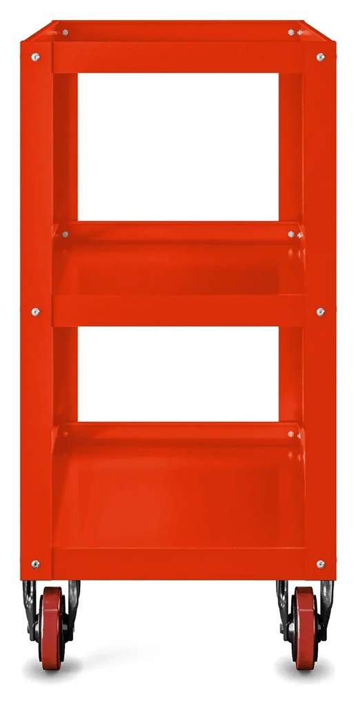 Dílenský vozík s policemi na nářadí HUGO, 700 x 816 x 400 mm, červený