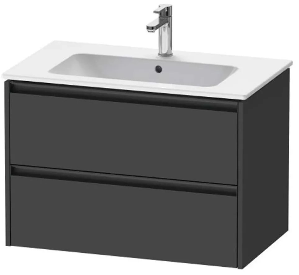 Duravit Ketho.2 - Umyvadlová skříňka 55x81x48 cm, 2 zásuvky, grafit mat K25263049490000