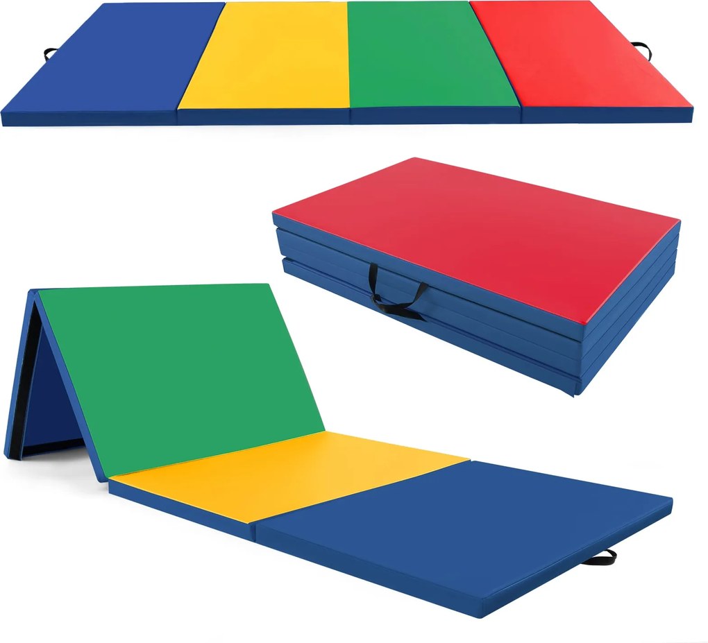 Costway 300 x 117 x 5 cm měkká podlahová rohož z umělé kůže s uchy