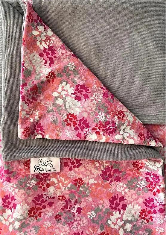 Caratti Jarní/podzimní deka Melody 70 x 85 cm Růžovo-šedá