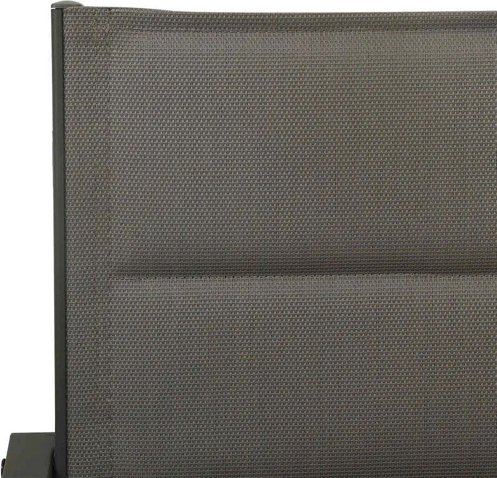 Zahradní židle 2 ks textilen a ocel šedé a antracitové 313079