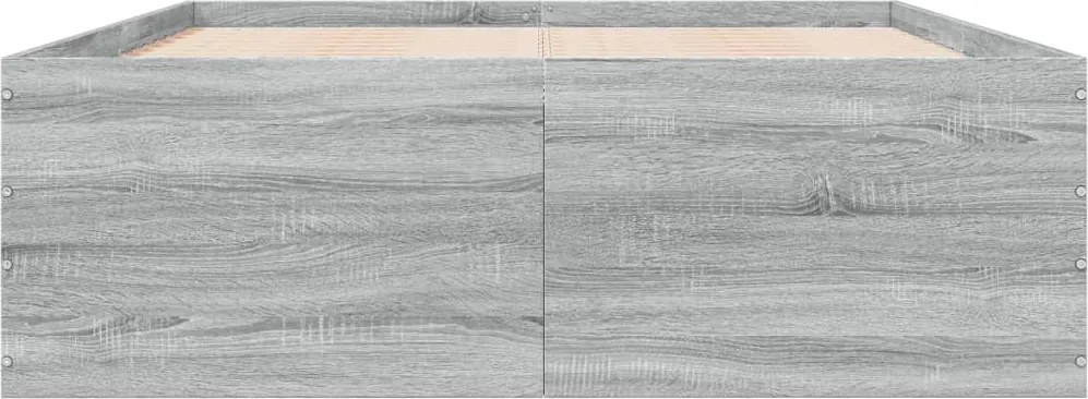 Rám postele šedý sonoma 120 x 190 cm kompozitní dřevo 3280956
