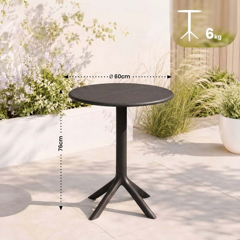 Stůl Lacota kulatý 60 cm – černá